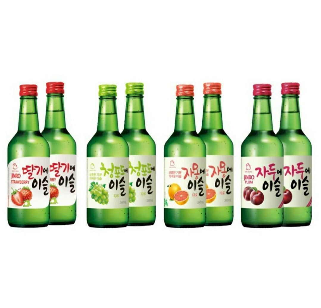 (Bundle M) Jinro Soju - Bundle of 8 x Bottles (4 Flavour) – SRA